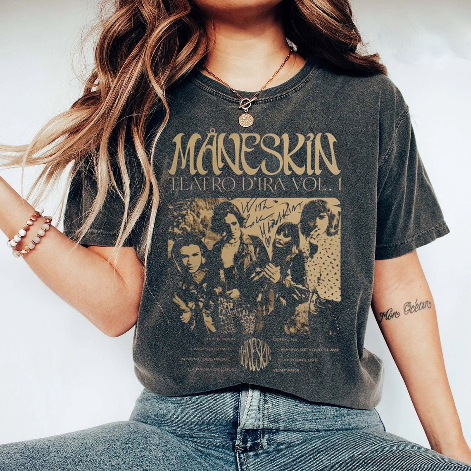 Vintage Maneskin Shirt, Maneskin Rock Band Tee, Maneskin Album Merch ...