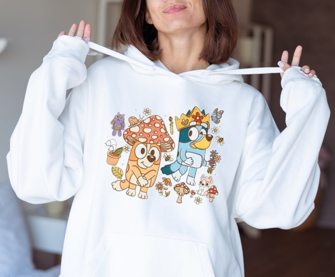 Bluey Mushroom Tshirt Bluey Unisex Shirt Bluey and Bingo - Etsy