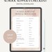 School Supply Checklist Middle School Supplies List High School ...