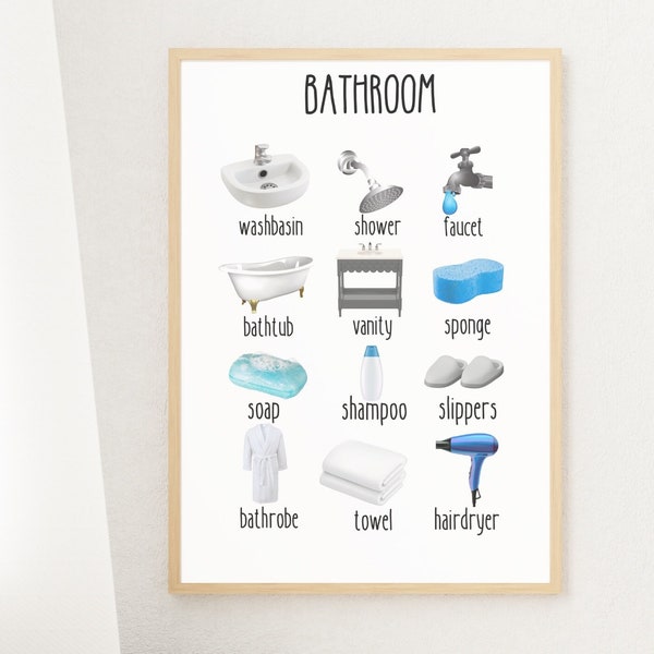 Preschool Bathroom Poster - Etsy