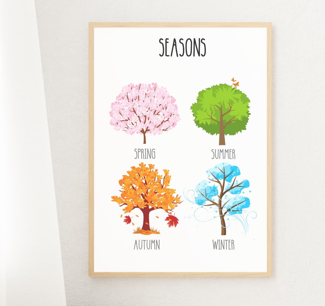 The Four Seasons Poster Printable, Educational Posters, Kindergarten ...