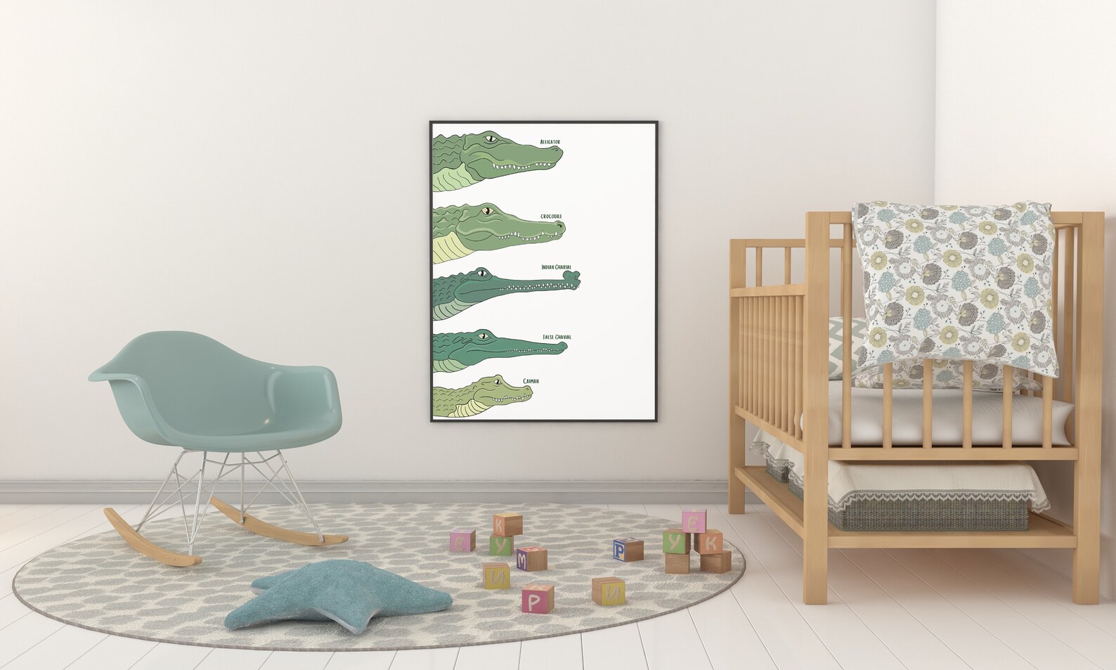 Type of Crocodiles Alligators Poster Kids Printable Jungle Poster Type ...