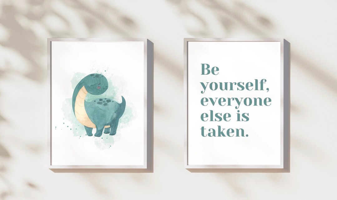 Be Yourself Printable Kids Wall Art Inspirational Gift for Kids Set of ...