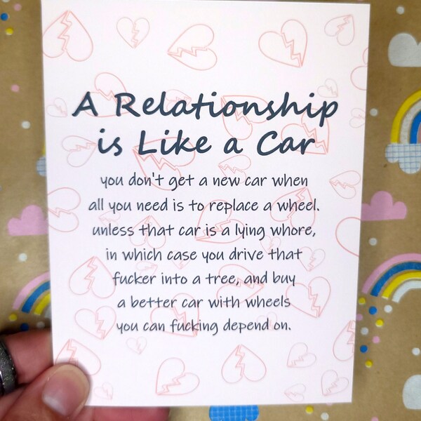 Break up Card - Etsy