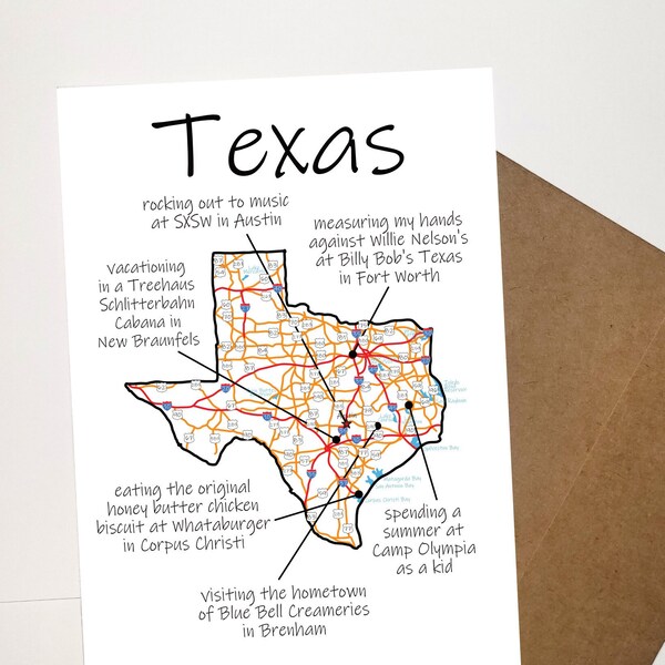 Texas Greeting Cards - Etsy