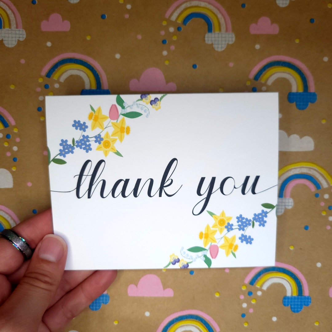 Classic Thank You Card for Friend Thanks Card for Coworker Gratitude ...