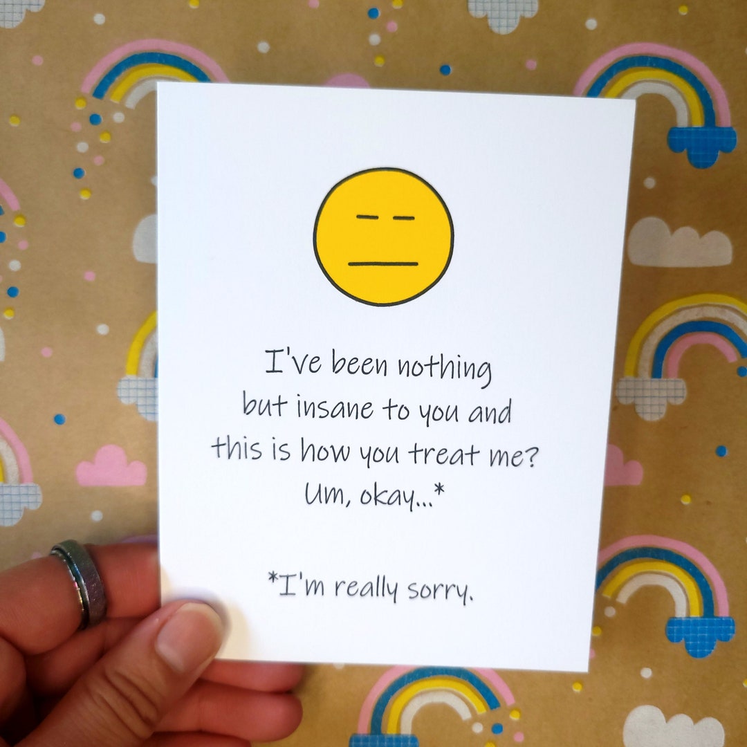 I'm Sorry Card for Friend Gift for Coworker Sorry Friend Gift for ...