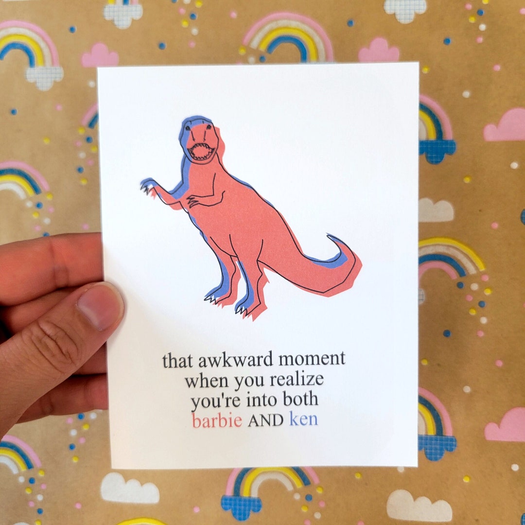 Barbie Card Bisexual Barbie Humor Gift LGBTQ Barbie Movie Gift LGBT ...