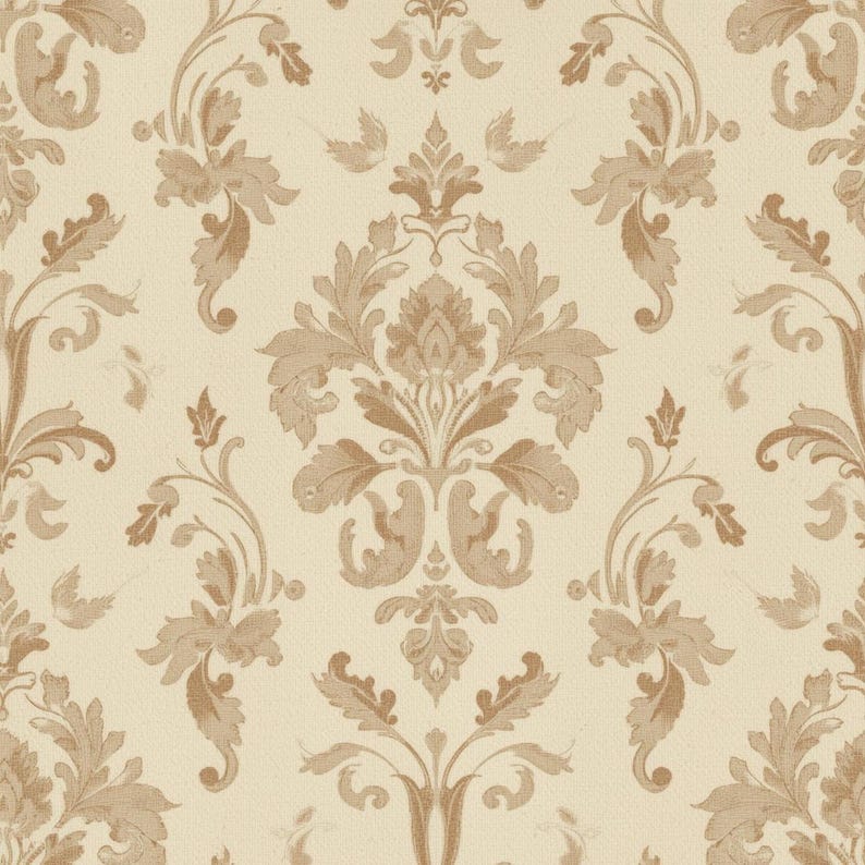 Elegant Vintage Digital Paper Pack, Damask Lace Patterns, Neutral ...