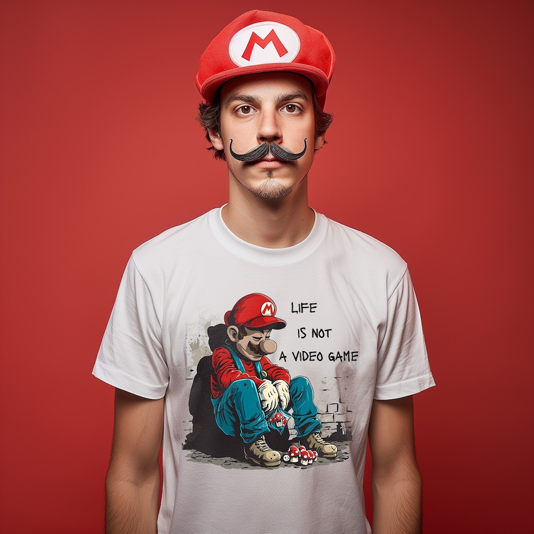 Shrooms Ruined Mario's Life, Funny Mario Shirt, Cool Gamer Shirt, Funny ...