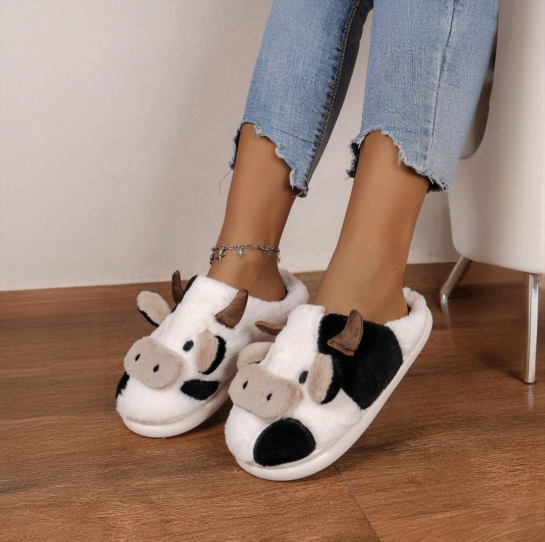 Cute Fluffy Slippers, Funny House Slippers Women and Men, Comfy Plush ...