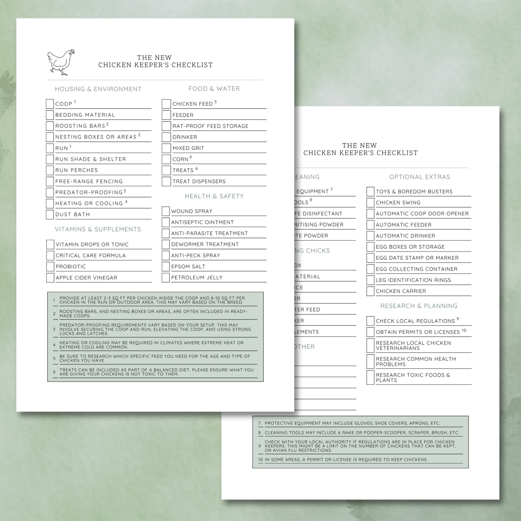 New Chicken Keeper Checklist | Printable Chicken Care Essentials ...