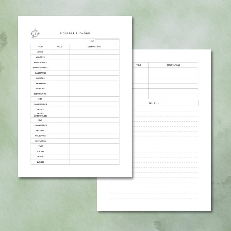 British Fruit Garden Planner | Printable UK Produce Gardening Guide ...