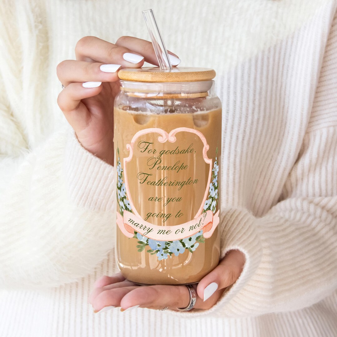 Marry Me Penelope Featherington Glass Sipper Cup | Bridgerton Inspired ...