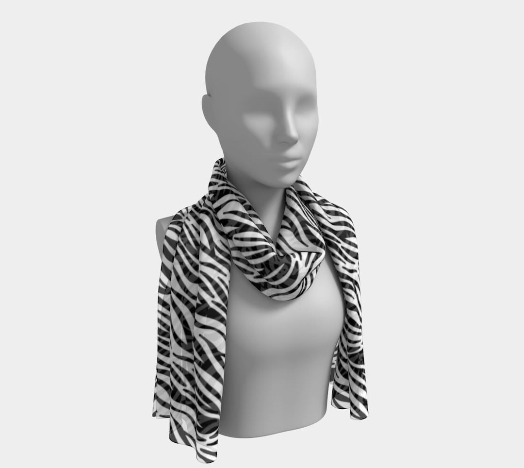 Black Waves LUX WRAPS 2024 DESIGNS Long Scarf Valentines Gift for Her ...