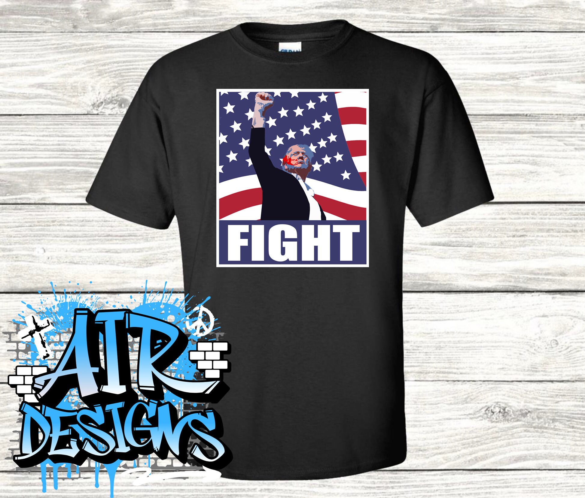 Trump FIGHT Poster Style PNG, Sublimation, DTF, Direct to Film ...