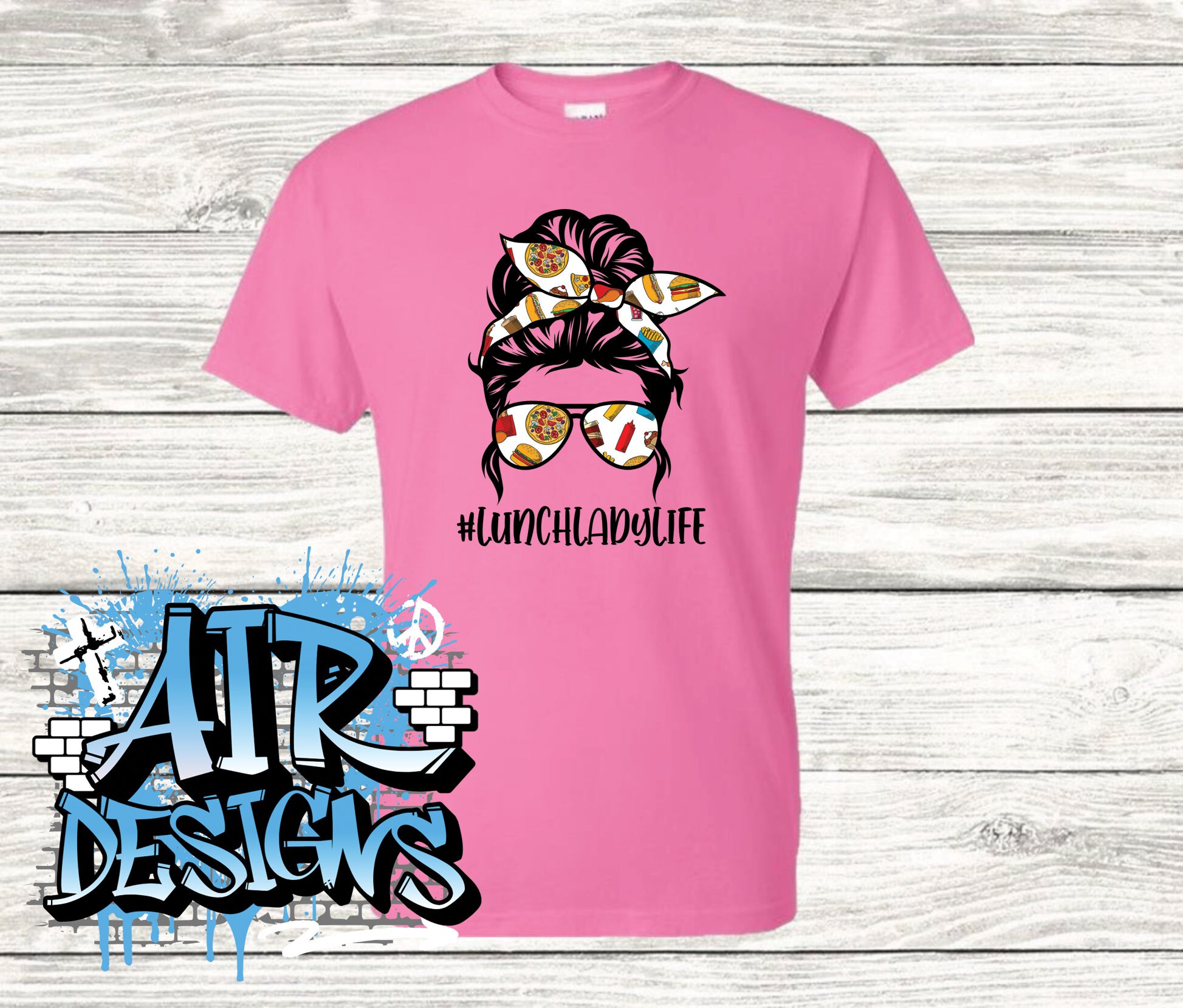 Lunch Lady Life Messy Bun SVG PNG Sublimation DTF Digital File - Etsy