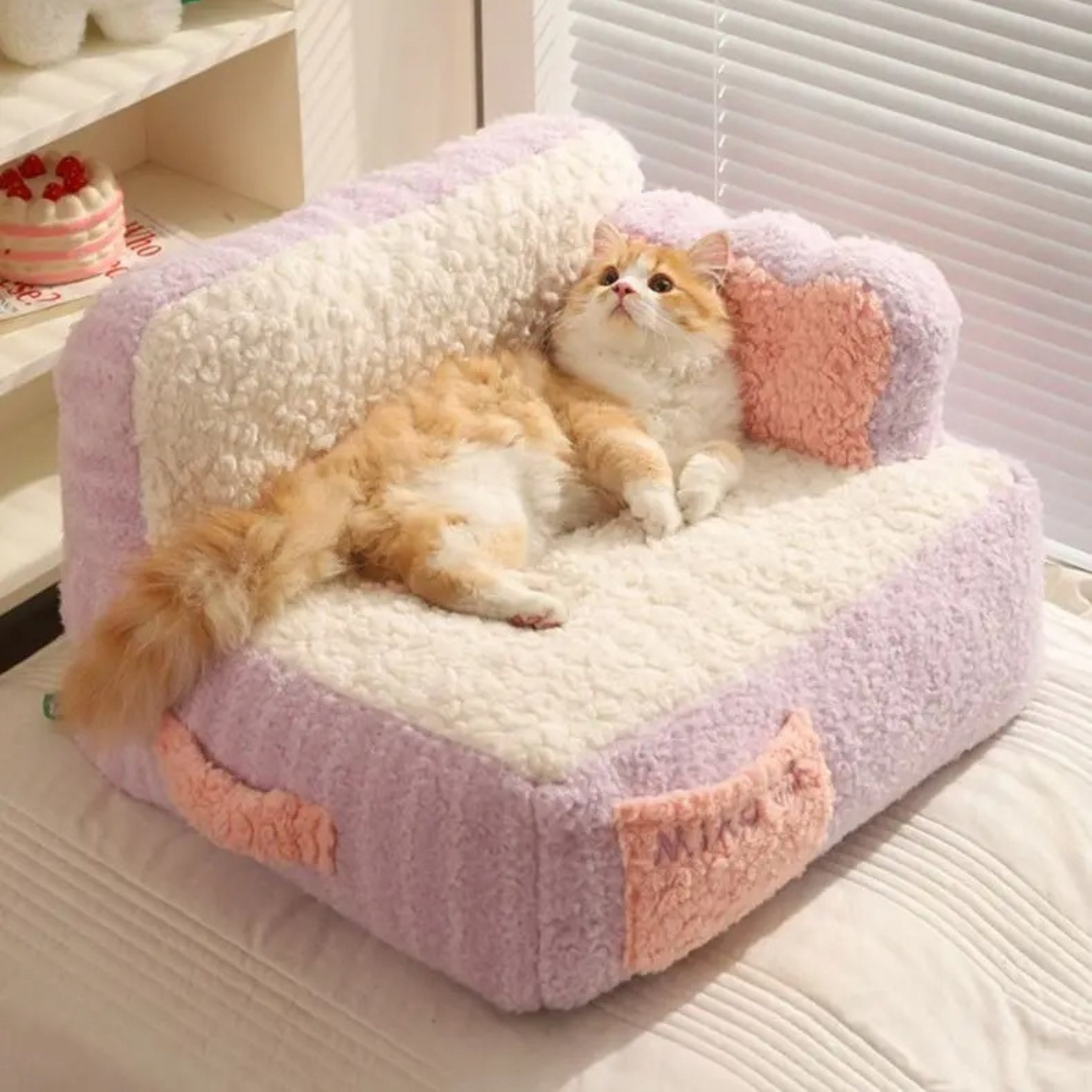 Comfy Cat Sofa With Soft Pillow, Small Dog Bed, Cat Couch Bed, Pet ...