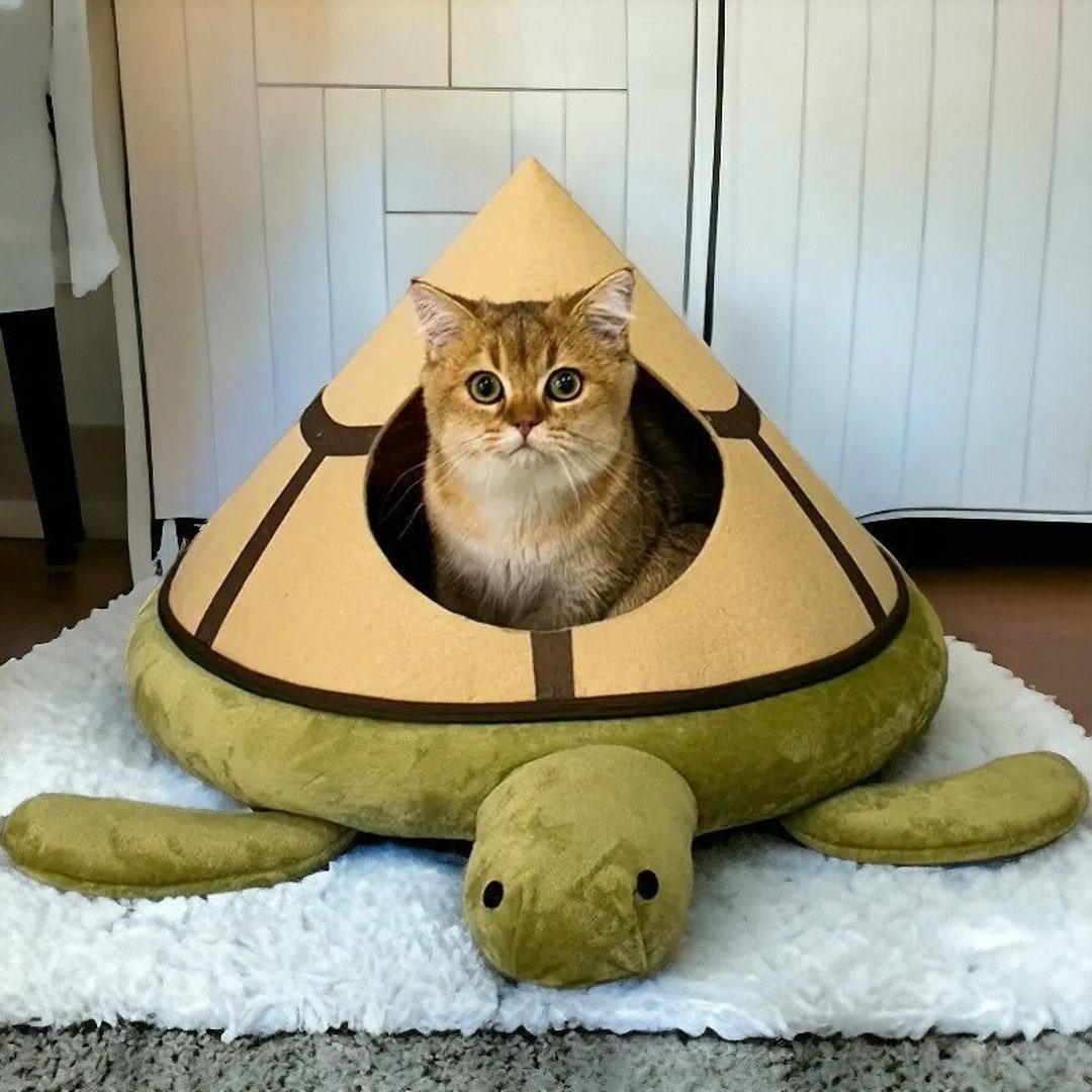 Sea Turtle Cat Bed, Dog Bed, Soft Pet Nest, Dog House, Cat House, Pet ...