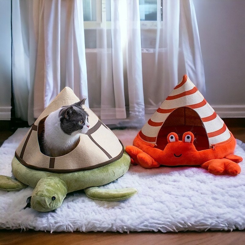 Sea Turtle Cat Bed, Dog Bed, Soft Pet Nest, Dog House, Cat House, Pet ...