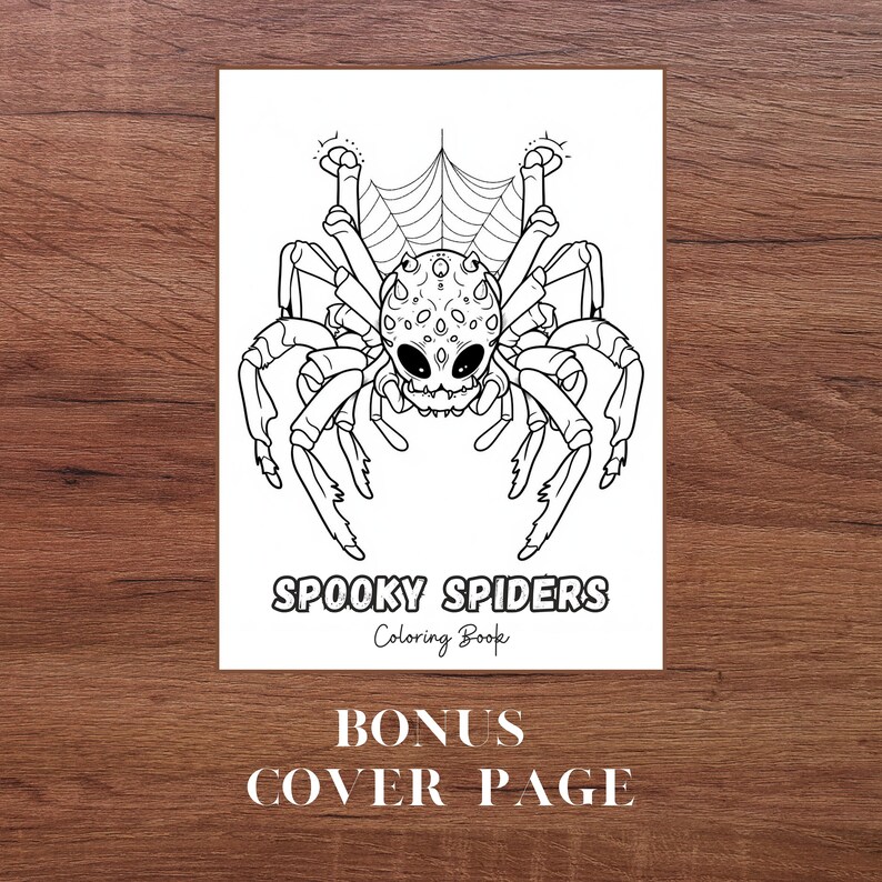150 Spooky Spider Coloring Pages Creepy Spider Coloring - Etsy