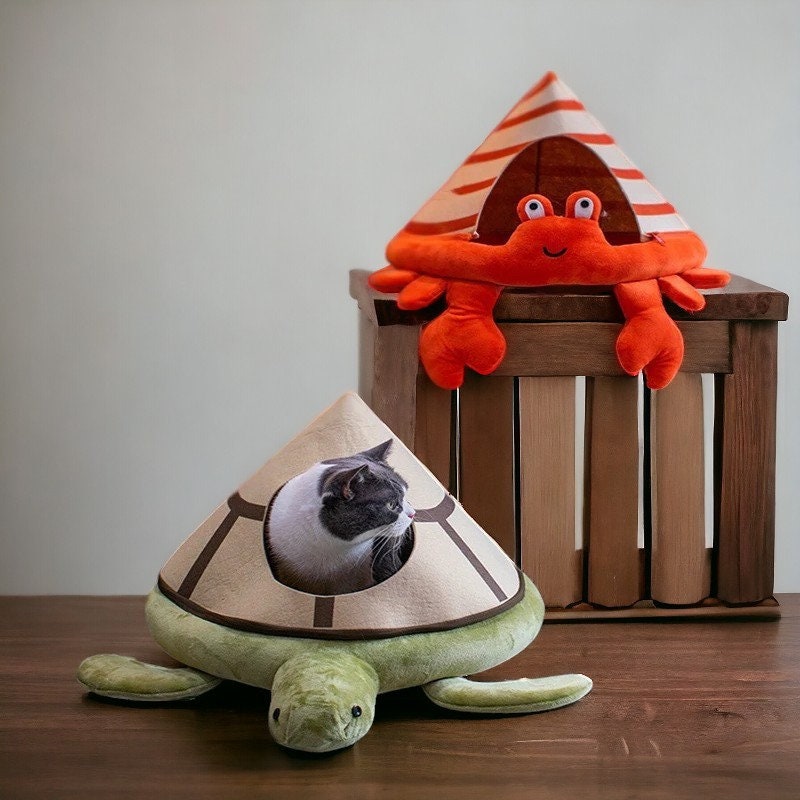Sea Turtle Cat Bed, Dog Bed, Soft Pet Nest, Dog House, Cat House, Pet ...