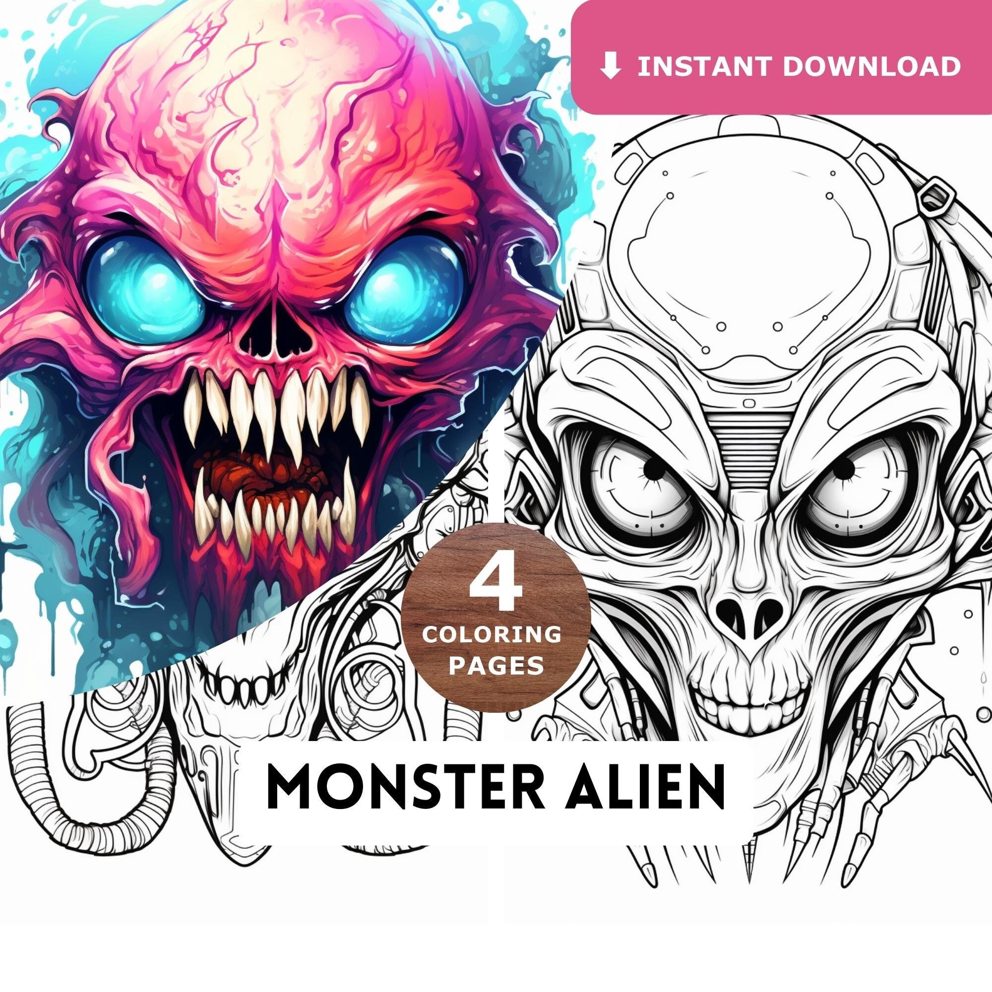 Scary Alien Coloring Pages