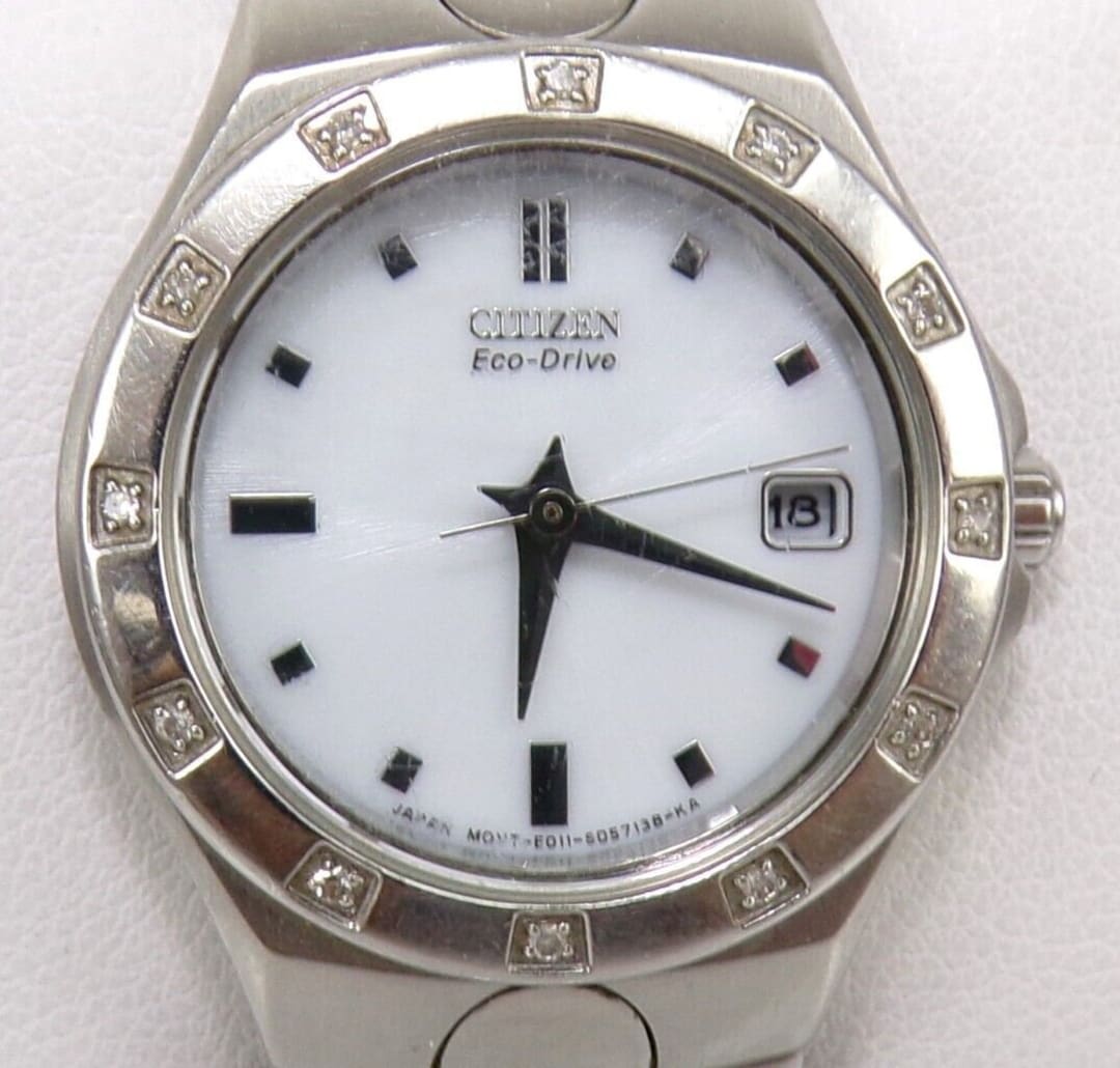 Citizen Eco Drive Diamond Bezel E011 S033705 Ladies Watch QNF3 - Etsy