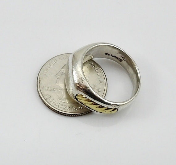 David Yurman Men's Signet Sterling Silver 18K Gold Ca… - Gem