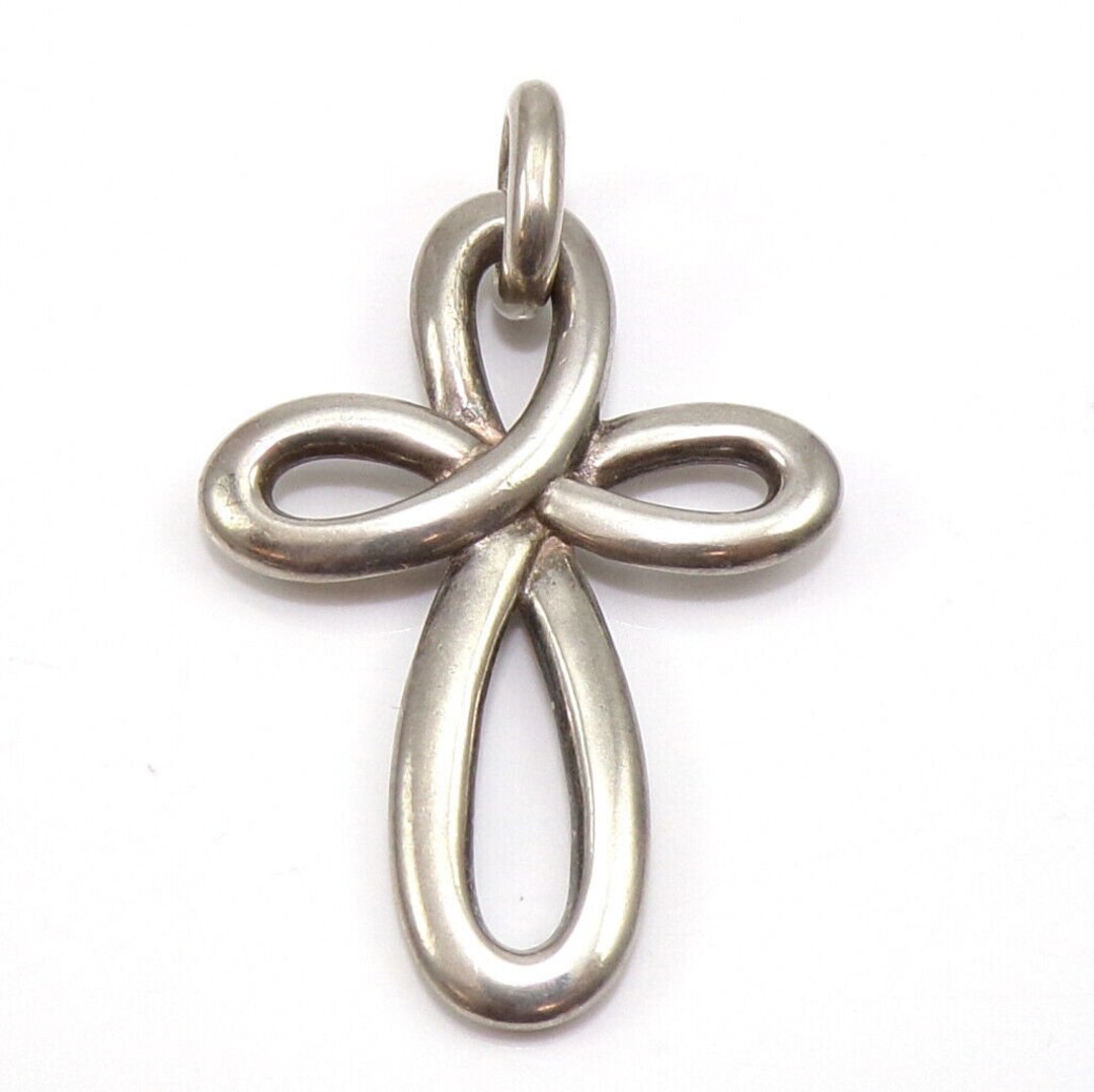 Retired James Avery Sterling Silver Eternal Ribbon Infinity Cross ...