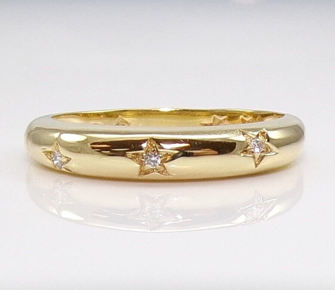 H. Stern 18K Yellow Gold Diamond Star Band Ring Size 7 LMJ2 - Etsy