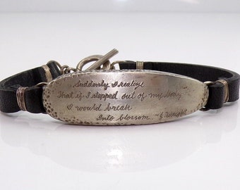 JEANINE PAYER Rumi Marcel Proust Quote Poem Sterling Silver Cuff ...