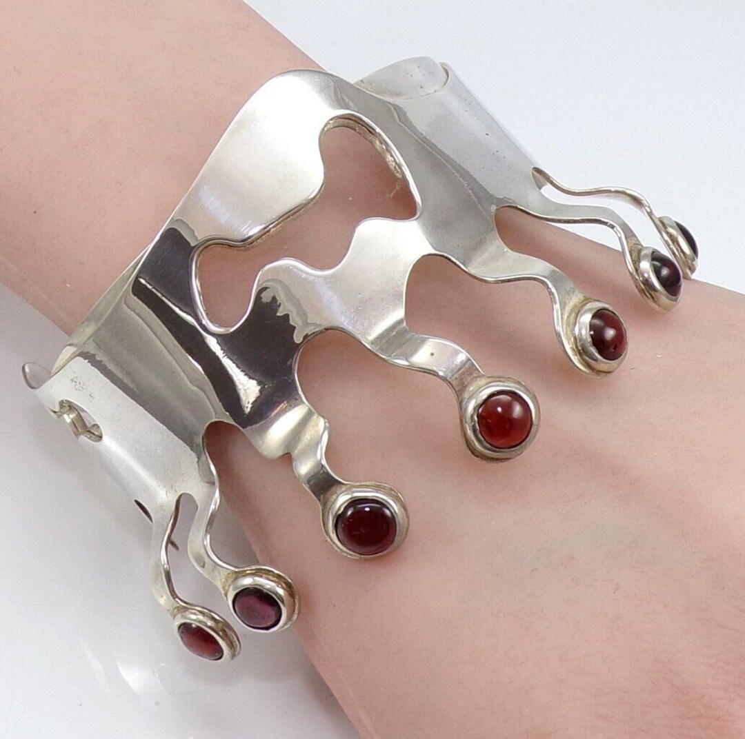 Vtg Sam Kramer Mid-century Modernist Sterling Silver Bracelet - Etsy
