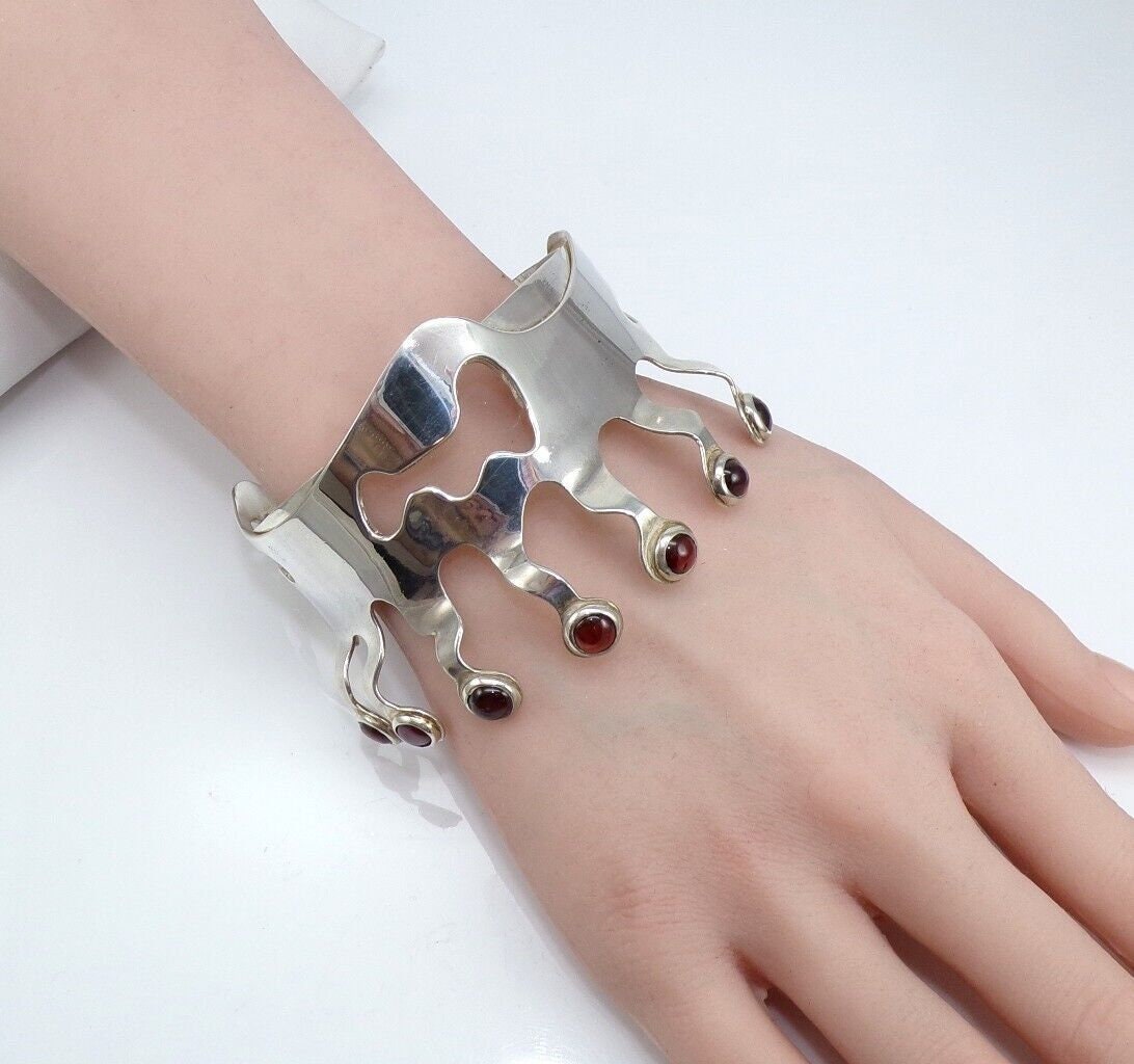 Vtg Sam Kramer Mid-century Modernist Sterling Silver Bracelet - Etsy