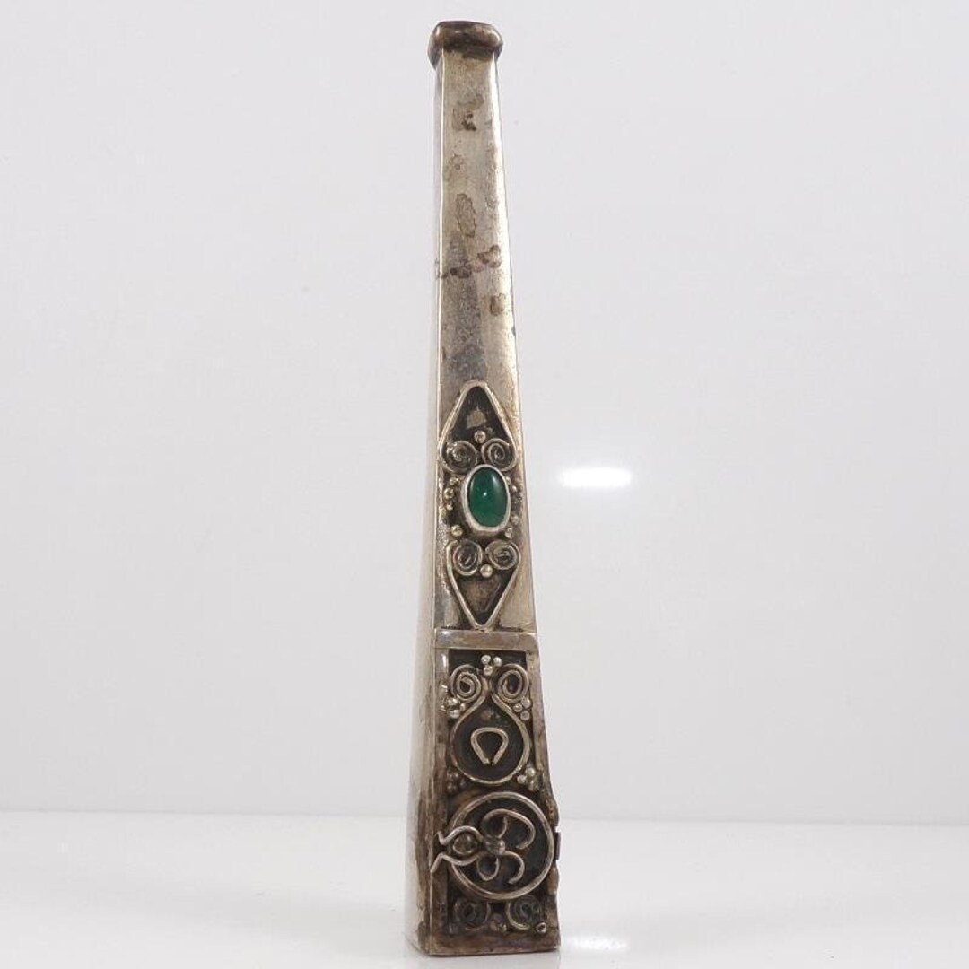 VTG Antique Chinese Tibetan India Sterling Silver Incense Wand Pipe ...