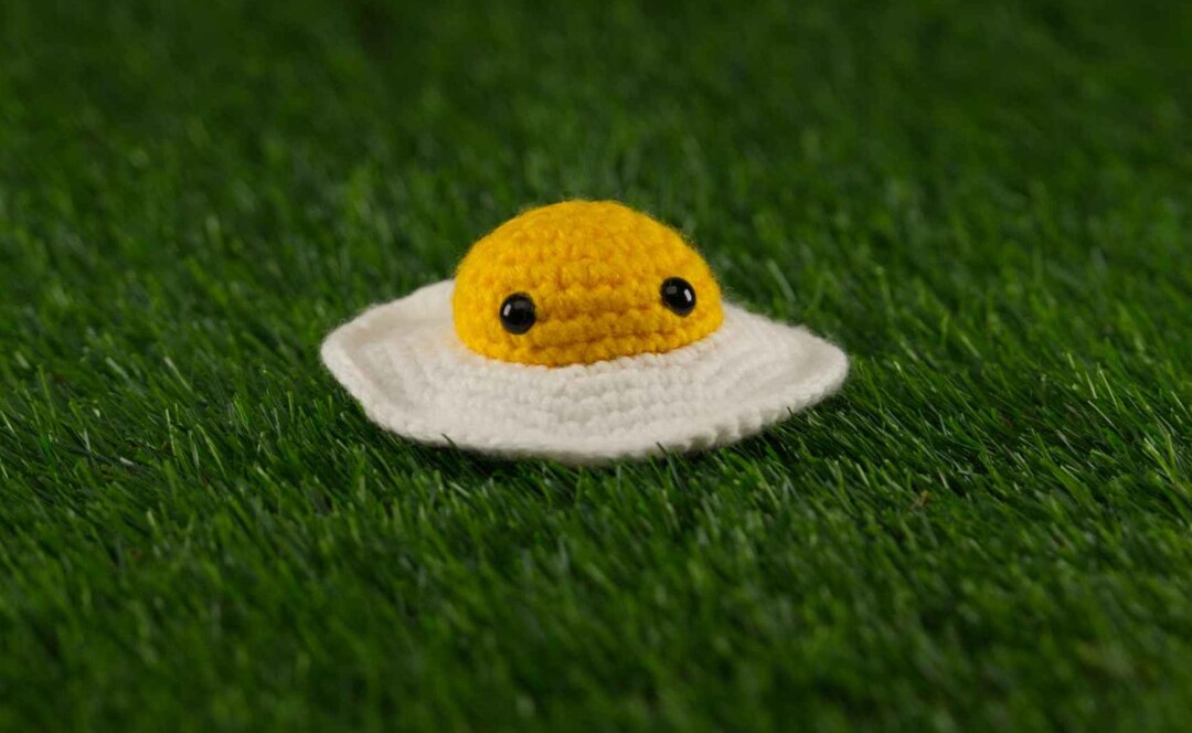 Crochet Fried Egg, Crochet Toy, Amigurumi, Toys, Stuffed Animal ...