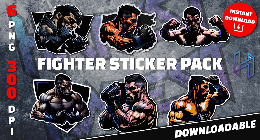 Battle Ready: Epic Fighter Sticker Pack - Etsy