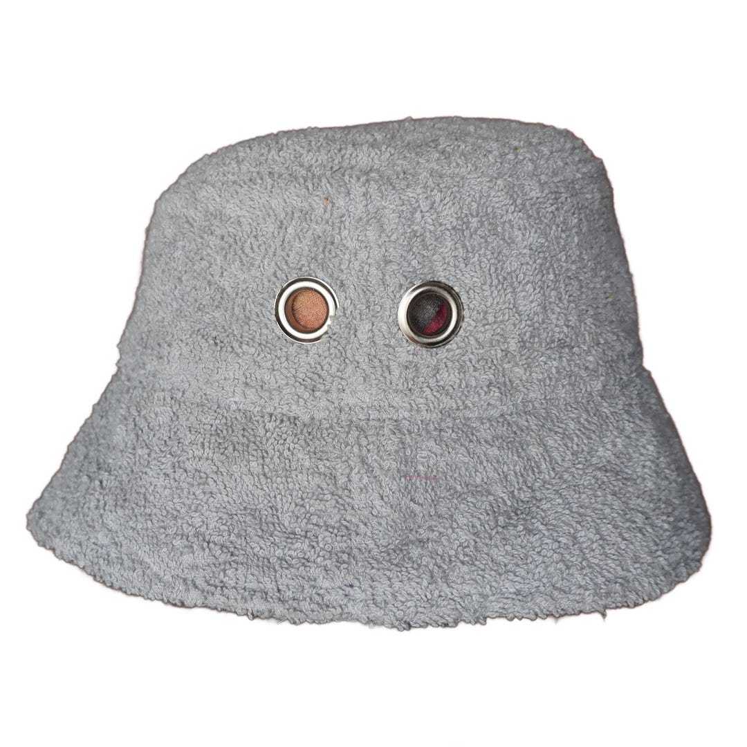 Handmade Deluxe Comfy Cozy Terry Cloth Bucket Hats - Dark & Light Grey ...