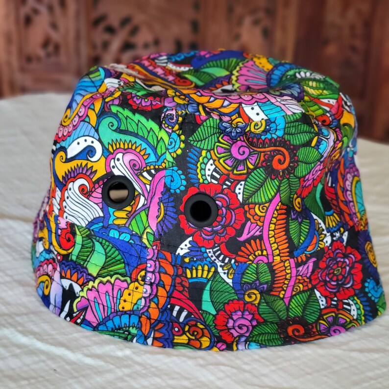 Beautiful Bright Multi-color Geometric Artsy Flowered Bucket Hat - Etsy