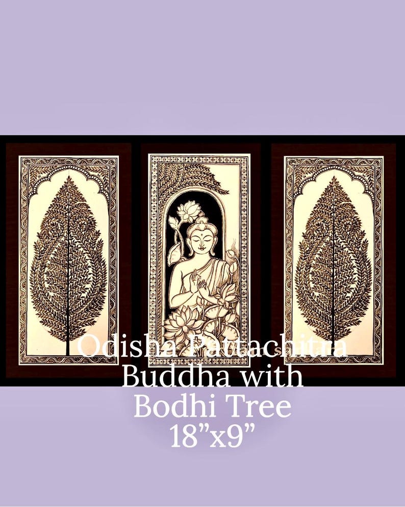 Buddha Wall Art | Buddha Hand Painting | Buddha With Bodhi Tree ...