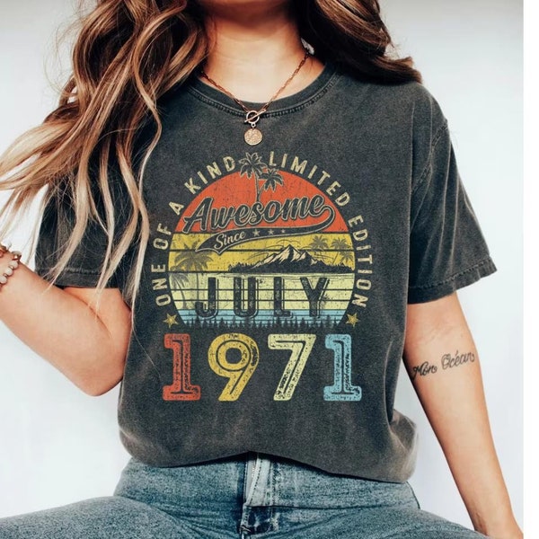 1971 Birthday Shirt - Etsy