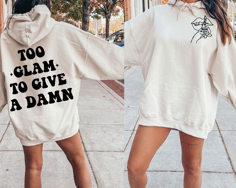 Too Glam to Give Damn SVG PNG - Etsy