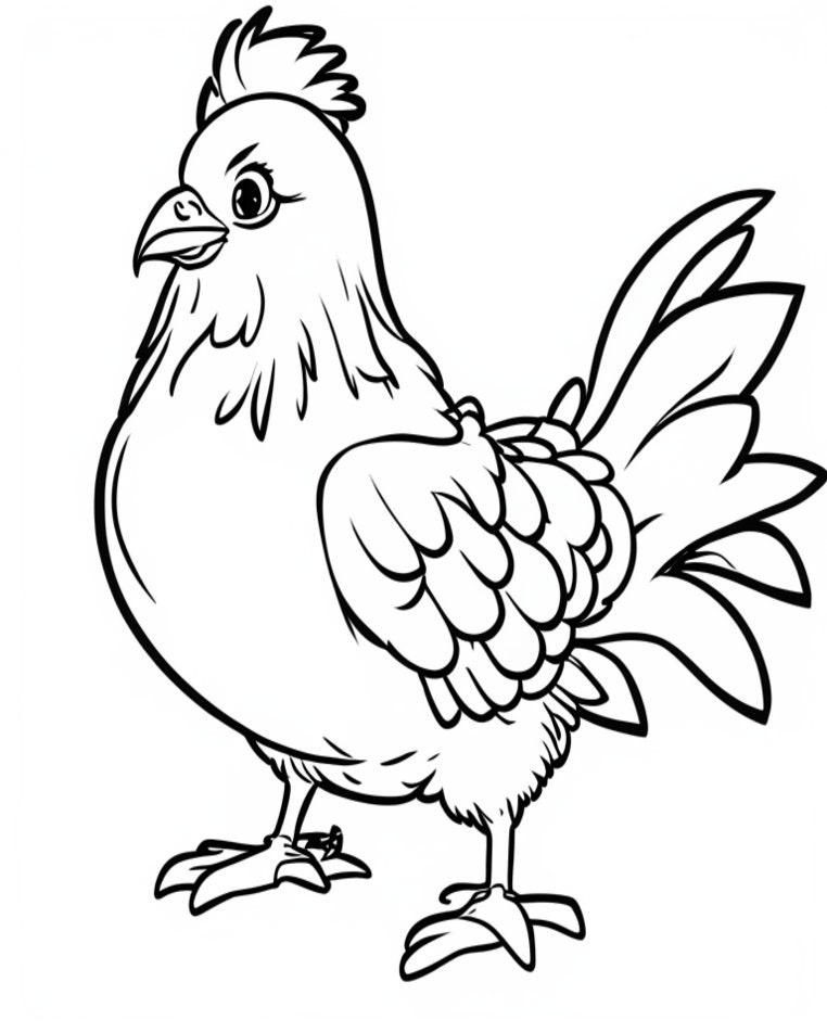 Coloring Pages for Kids, 20 Chicken Printable Coloring Pages for Kids ...