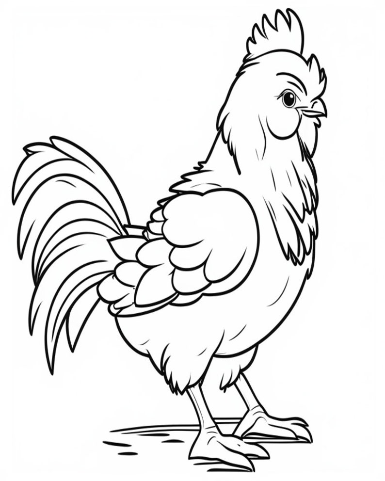 Coloring Pages for Kids, 20 Chicken Printable Coloring Pages for Kids ...