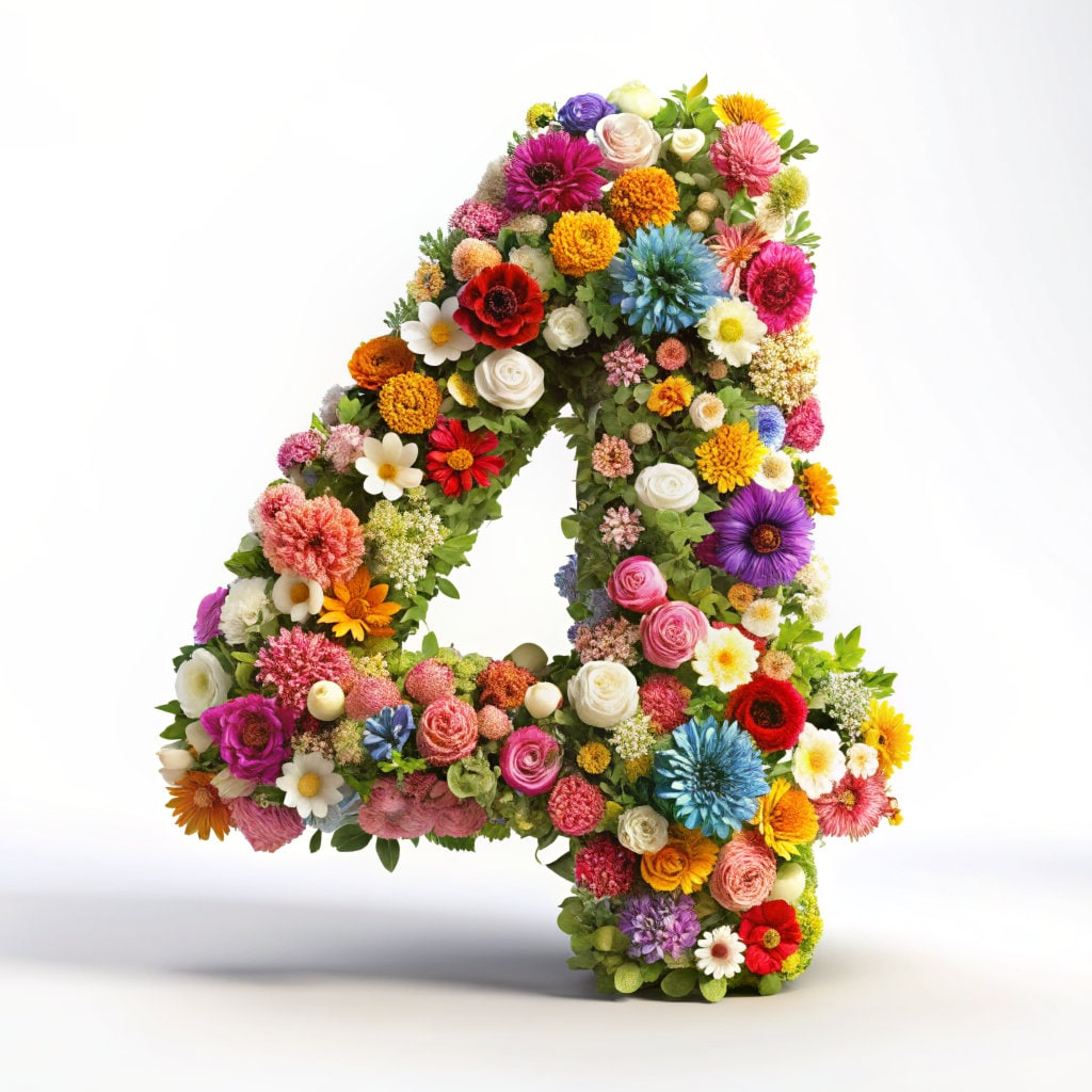 3d Numbers Made of Flowers - 300 DPI - 10 Png Files - Etsy