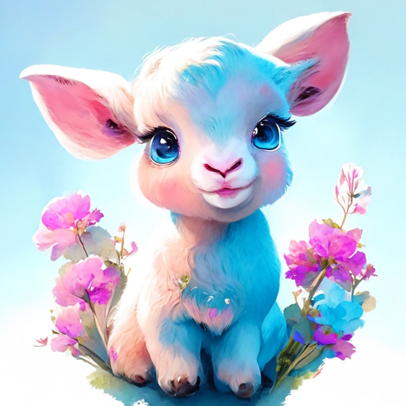 Cute Goat Clipart | 300dpi High Resolution | PNG Graphics | Instant ...