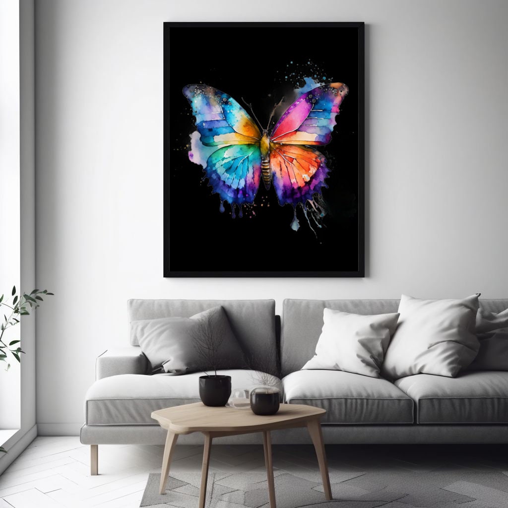 Colorful Butterfly Clipart | 300dpi | PNG Graphics | Instant Download ...