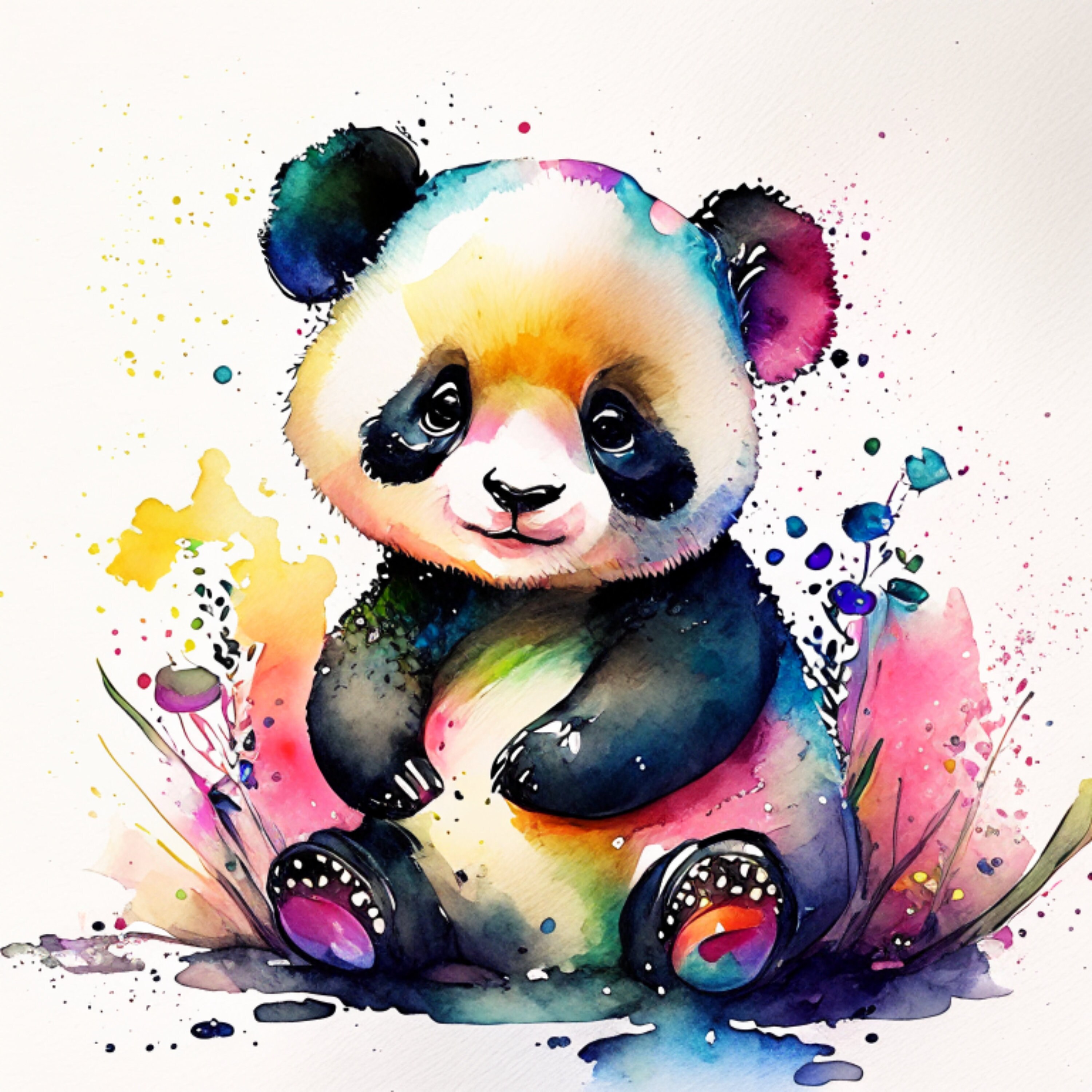 Cute Panda Clipart 300dpi High Resolution PNG Graphics Instant Download ...