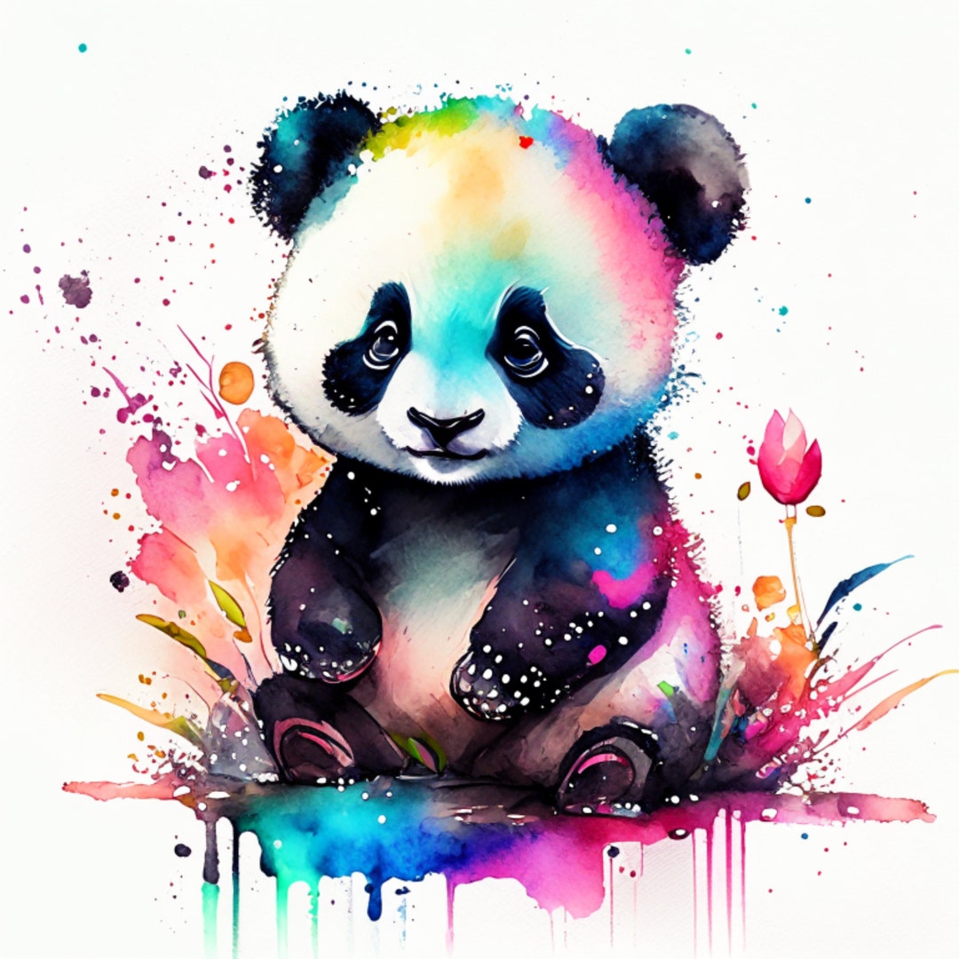 Cute Panda Clipart 300dpi High Resolution PNG Graphics Instant Download ...