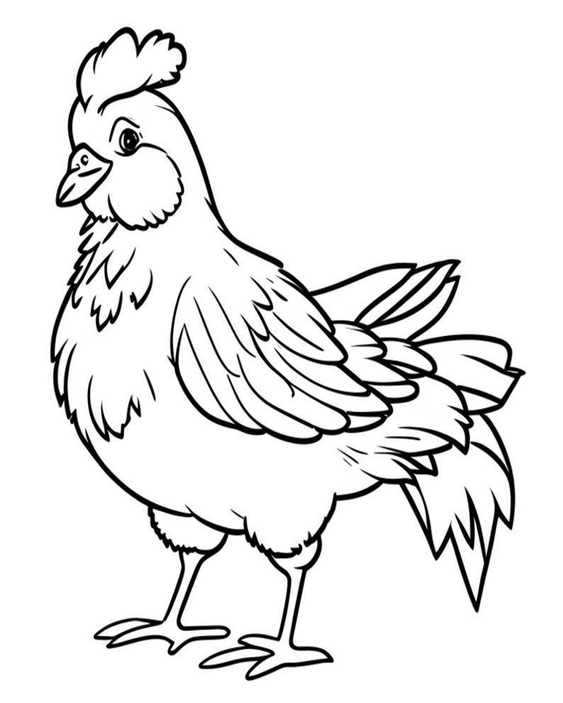 Coloring Pages for Kids, 20 Chicken Printable Coloring Pages for Kids ...